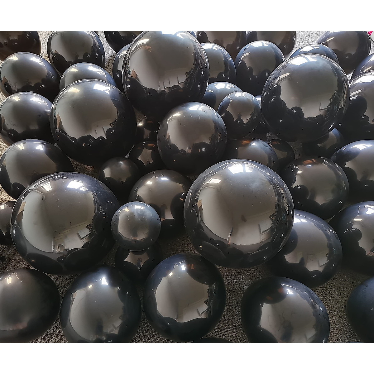 Oopat Matte Black Balloon Garland Arch Kit For Birthday Graduation Anniversary Halloween New Year Masculine Party Decoration (Black)