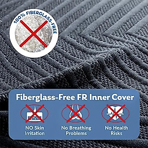 EGOHOME 12 Inch Queen Mattress, Copper Gel Cooling Memory Foam Mattress for Back Pain Relief,Therapeutic Double Matress Bed in a Box, CertiPUR-US Certified, 60”x80”x12”, Black