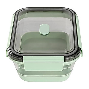 Restaurantware-Fresh Hero 40 Ounce Storage Containers, 1 Durable Airtight Food Containers - Microwavable, Freezable, Green Plastic Collapsible Containers, Dishwashable, With Vented Lids