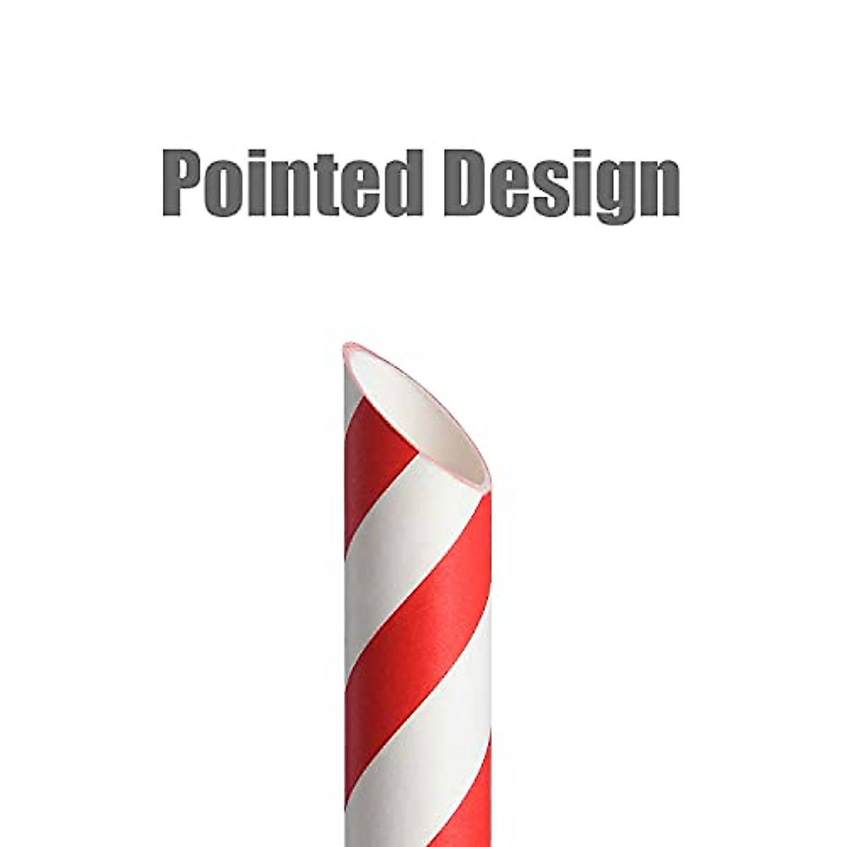 ALINK 50 Striped Paper Boba Straws + 50 Wrapped Paper Boba Straws