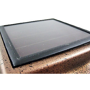 2 Pack Solar Powered Copper Outdoor Garden Deck Patio Fence Pathway Post Light