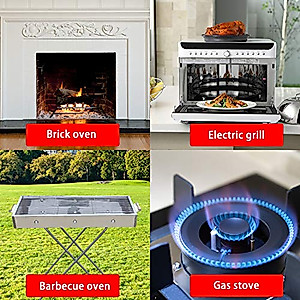 GEEBOBO Pizza Stone for Oven and Grill, Free Wooden Pizza Peel Paddle,Durable and Safe Pizza Stone for Grill,Thermal Shock Resistant Cordierite Cooking Stone,baking stone (12 inch)