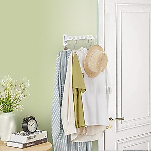 JOOM Laundry Drying Rack Wall Mounted Clothes Drying Rack Clothes Hanger White 2 Pack