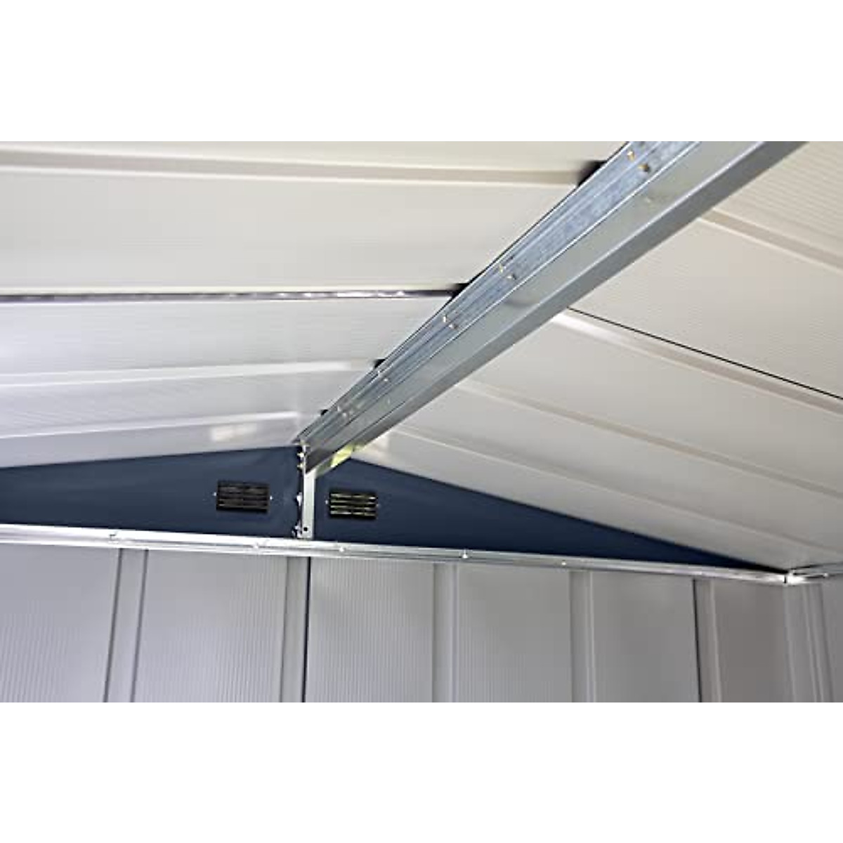 Arrow Sheds 10' x 5' Galvanized Steel 3-in-1 Pad-Lockable Outdoor Utility Storage Shed, Anthracite