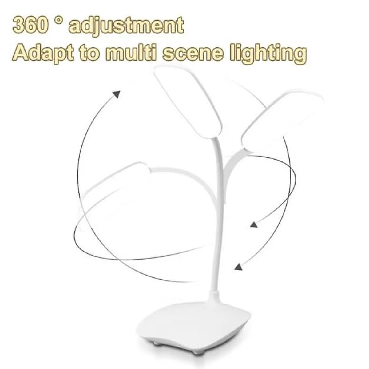 ZABEES Desktop Desk Lamp Led USB Rechargeable Student Reading Lamp Lighting Eye Protection Room Night Light Bedroom Bedside