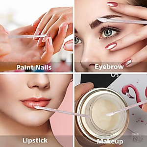 GCQQ 200Pcs Lip Applicators Disposable, Lipstick Brushes Crystal, Black Lip Wands, Soft Lip Brushes, Lip Brushes Applicator for Appling Lipstick, Lash Extension, Nail Polish