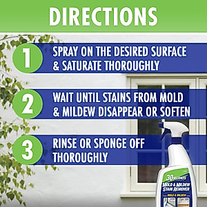 30 SECONDS Mold & Mildew Stain Remover Spray- Indoor & Outdoor Use