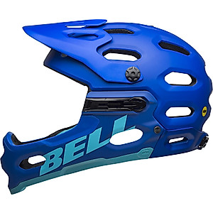 Bell Super 3R MIPS Adult Mountain Bike Helmet - Matte Blue/Bright Blue (2022), Large (58-62 cm)