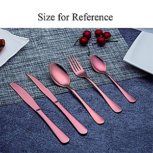 Berglander Rose Gold Plated Stainless Steel Steak Knives, Copper Color Steak Knife Heavy-Duty Steak Knife for Chefs, Great For BBQ Weddings - Dinners - Parties All Homes & Kitchens Pack of 6