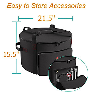 Carry Bag Fits for EAST OAK Fire Pit Smokeless 21'' Firepits, Carrying Bag for Portable Outdoor Bonfire Fire Pit Water-Resistant 21 Inch, Fit for 21'' Fireplaces for Outside
