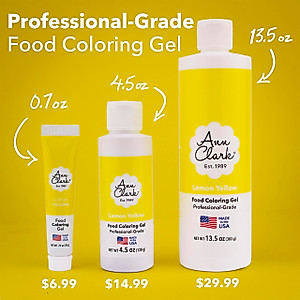 Ann Clark Lemon Yellow Food Coloring Gel .70 oz. Professional Grade Made in USA