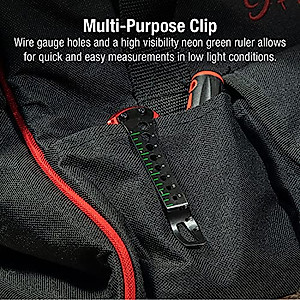 Sunex KNSAW Folding Saw Electrician's Knife with Tanto Style Blade, 2 Phillips Driver, Dual Serrated Edges, Lightweight Aluminum Handle & Multi-Purpose Clip