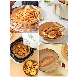 Air Fryer Disposable Paper Liner, Parchment Sheets Round Baking Paper for Air Fryer, Microwave Oven, Roaster, Pan - 100Pcs (8 inch/20cm)