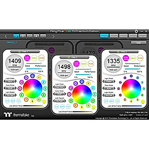Thermaltake CL-F054-PL12SW-A Riing Plus 12 LED RGB Radiator Fan - Black (Pack of 5)
