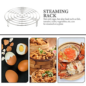 Stainless Steel Steamer Rack for Pots, Round Cooling Rack 9.2 in (diameter)*2.2 in (height), Steam Rack for Steam Fryer Stockpot Pressure Cooker