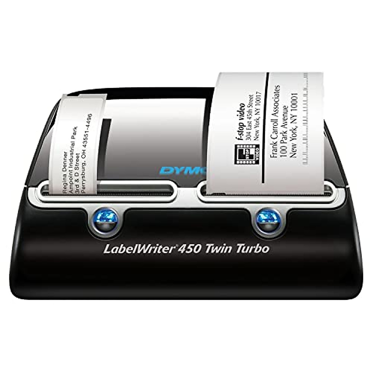 DYMO LabelWriter 450 Twin Turbo Direct Thermal Label Printer, Black - USB Connectivity - Print up to 71 Labels Per Minute, 300 x 600 dpi, 2.20" Print Width Monochrome Barcode Label Maker, BROAGE