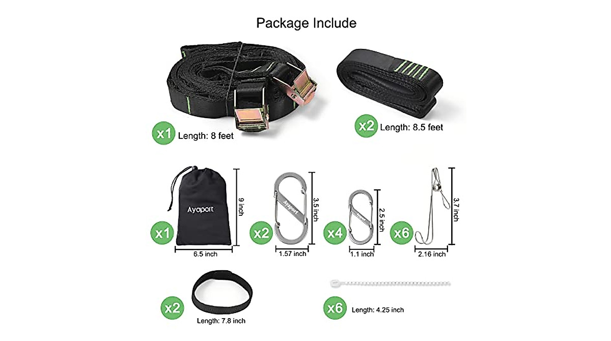 Ayaport Camping Storage Strap 25FT with Loops & Hooks for Organized ...