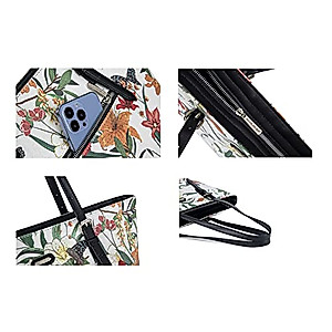 Women Fashion Synthetic Leather Handbags for Women Large Tote Shoulder Bags Top Handle Satchel Designer Tote Shoulder Satchel Purse Set of 2pcs