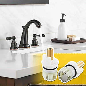 RP25513 faucet stem assembly, Replacement Kit for Delta two handle faucet repair kit, Includes RP4993 Seats and Springs, 2 Pack