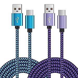 2Pack 6ft Fast USB Type C Cable Phone Charger Charging Cord Compatible for Samsung Galaxy Z Fold3/2/4 Flip3, S23 S22 S21 Ultra S21+ S20 FE 5G S10 S10e S9 S8 Plus Note 20 10 9 8 A53 A52 A42 A32 A71 A51