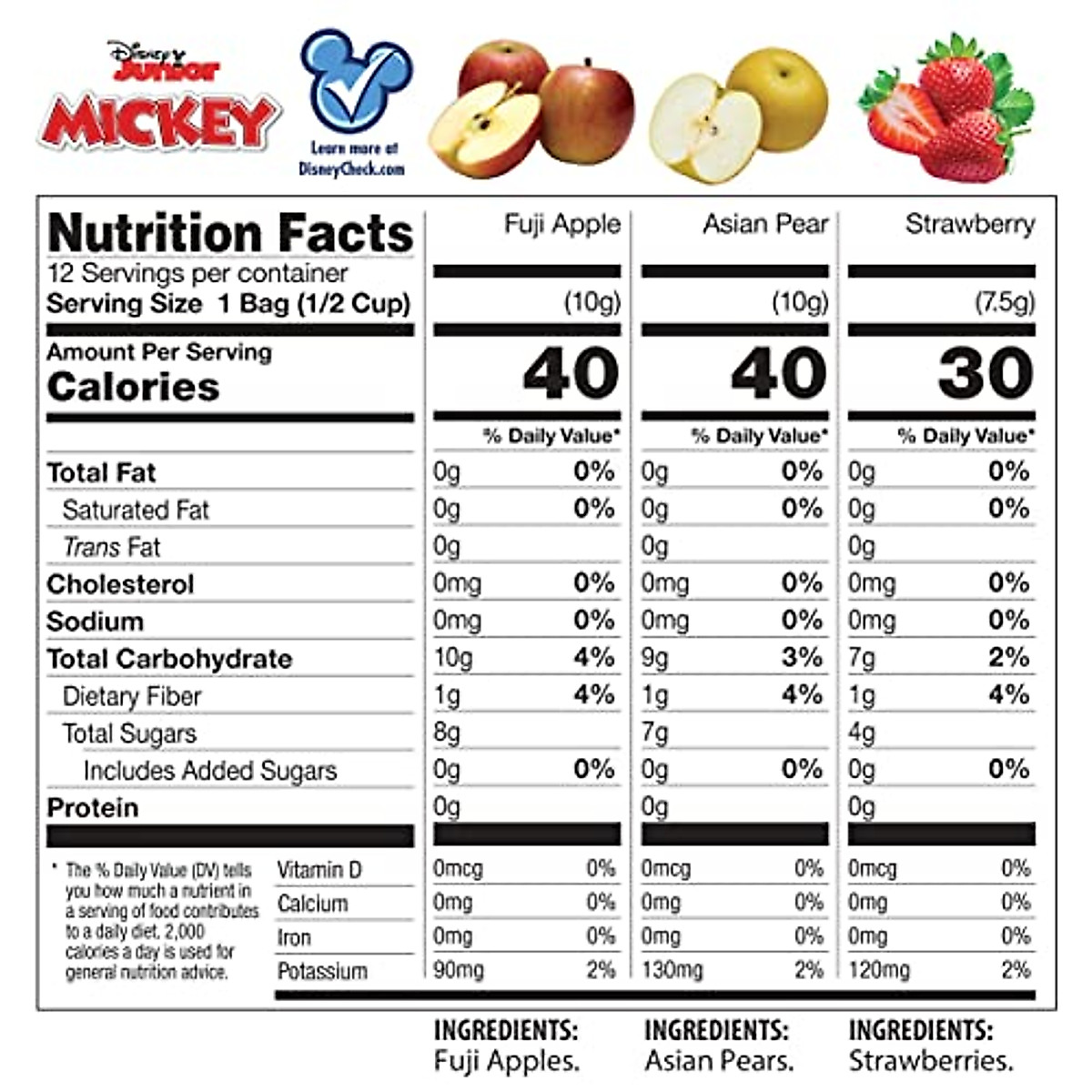 Brothers-ALL-Natural Fruit Crisps, Mickey Mouse Clubhouse Variety, 0.35 Ounce (Pack of 12)