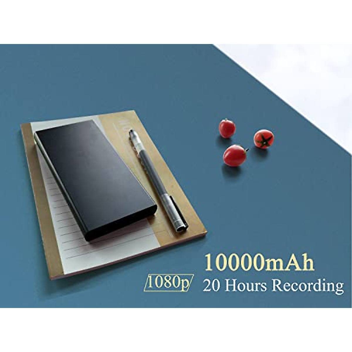 Spy Hidden Camera Power Bank 10000mAh 20 Hours Recording 1080p Portable Nanny Cam with Motion Detection, Night Vision, Gravity Sensor for Home Security No WiFi