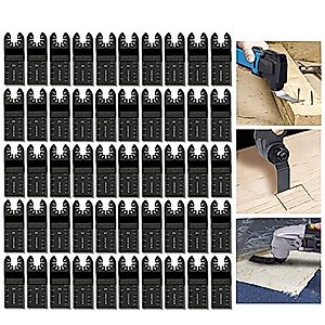 Diagtree 100 pcs Wood Oscillating Multitool Saw Blade Set Fits Fein Multimaster Porter Cable Black & Decker Bosch Dremel Craftsman Ridgid Ryobi Makita Milwaukee Dewalt Rockwell