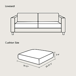 SUBRTEX Stretch Cushion Covers Couch Cushion Slipcovers RV Seat Covers Chair Loveseat Sofa Cushion Protector Spandex Elastic Furniture Protector for Seat (2 Packs, Sand)