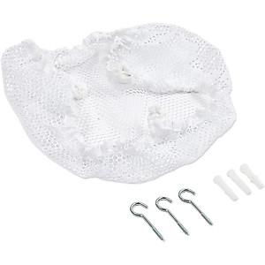 BLUE PANDA - Stuffed Animal Storage Hammock for Small Soft Toys (White, 32 x 24 Inches)