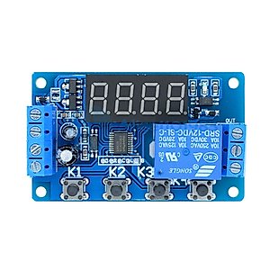 Digital 12V LED Display Timer Automation Delay Relay Programmable Module Switch