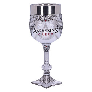 Nemesis Now Officially Licensed Assassins Creed White Game Goblet, Resin w. Stainless Steel