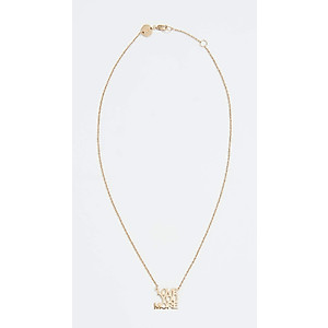 Jennifer Zeuner Jewelry Women's Love You More Mini Necklace and Love You More Mini Pendant, Gold, One Size