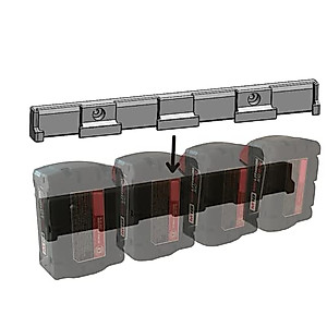 Battery Holder for 4x Milwaukee 18V Batteries | M18 Battery Holder Milwaukee | Battery Storage for Milwaukee 18V | Wall Mount for Milwaukee M18 Batteries