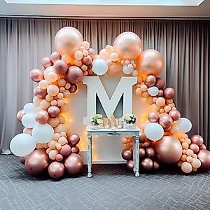 YUNGSUN Balloon Garland Arch Kit, 200Pcs Retro Boho Neutral Nude Cream Peach Champagne Latex Balloons for Coquette Bridal Baby Shower Birthday Gender Reveal Party Decorations