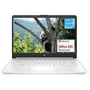 HP Stream 14-inch Laptop for Student and Business - Intel Quad-Core Processor, 8GB RAM, 320GB Storage (64GB eMMC + 256GB Card), 1-Year Office 365, Webcam, 11H Long Battery Life, Wi-Fi, Win11 H in S