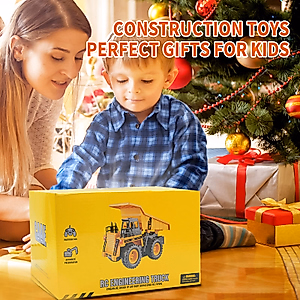 Remote Control Construction Bulldozer Toy, 6 Channel RC Bulldozer Toys, RC Construction Truck Vehicle Toys (RC Cars)