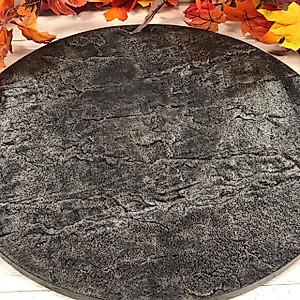 Concrete Cement Lazy Susan Unique, Hand Crafted, Gray, Turntable, 360 Degree Swivel, Made in The USA, Home Decor by Concrete Resurrection (Black 15" Diameter)