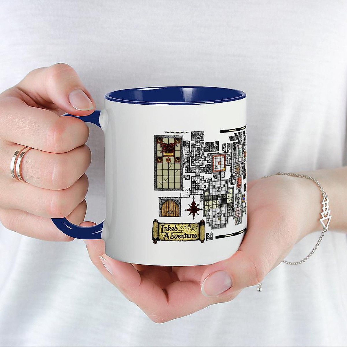 CafePress My Dice Mug Dungeon Map Ceramic Coffee Mug, Tea Cup 11 oz