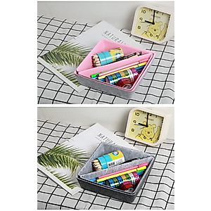 TALEVT Felt Storage Bins,1 Set with 3pcs Storage Container,Felt Drawer Organizer,Bedroom Closet Organization for Small Things