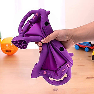 CHIN FAI iPad 10.2 2021 2020 2019 Case for Kids, iPad 9th 8th 7th Generation/iPad Air 3 10.5/ iPad Pro 10.5 Kids Friendly Shockproof Silicone Handle Stand Case (Purple)