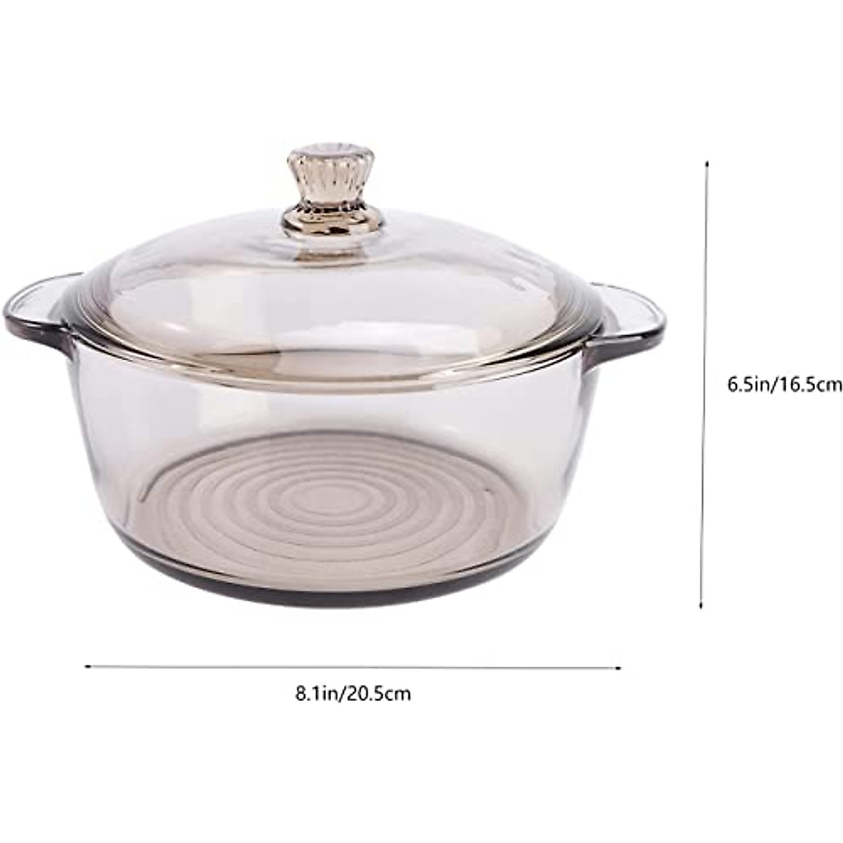 Glass Saucepan with Cover Heat-Resistant Glass Pot and Pan with Lid, Clear Glass Cooking Pot Cookware Set for Pasta, Noodle, Soup & Baby Food