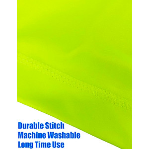 Neon Yellow Skull Beanie Helmet Liner Sweat Wicking Running Hat Cycling Caps Cooling Cap Skullcap Liners Fits Under Motorcycle Helmets for Men and Women