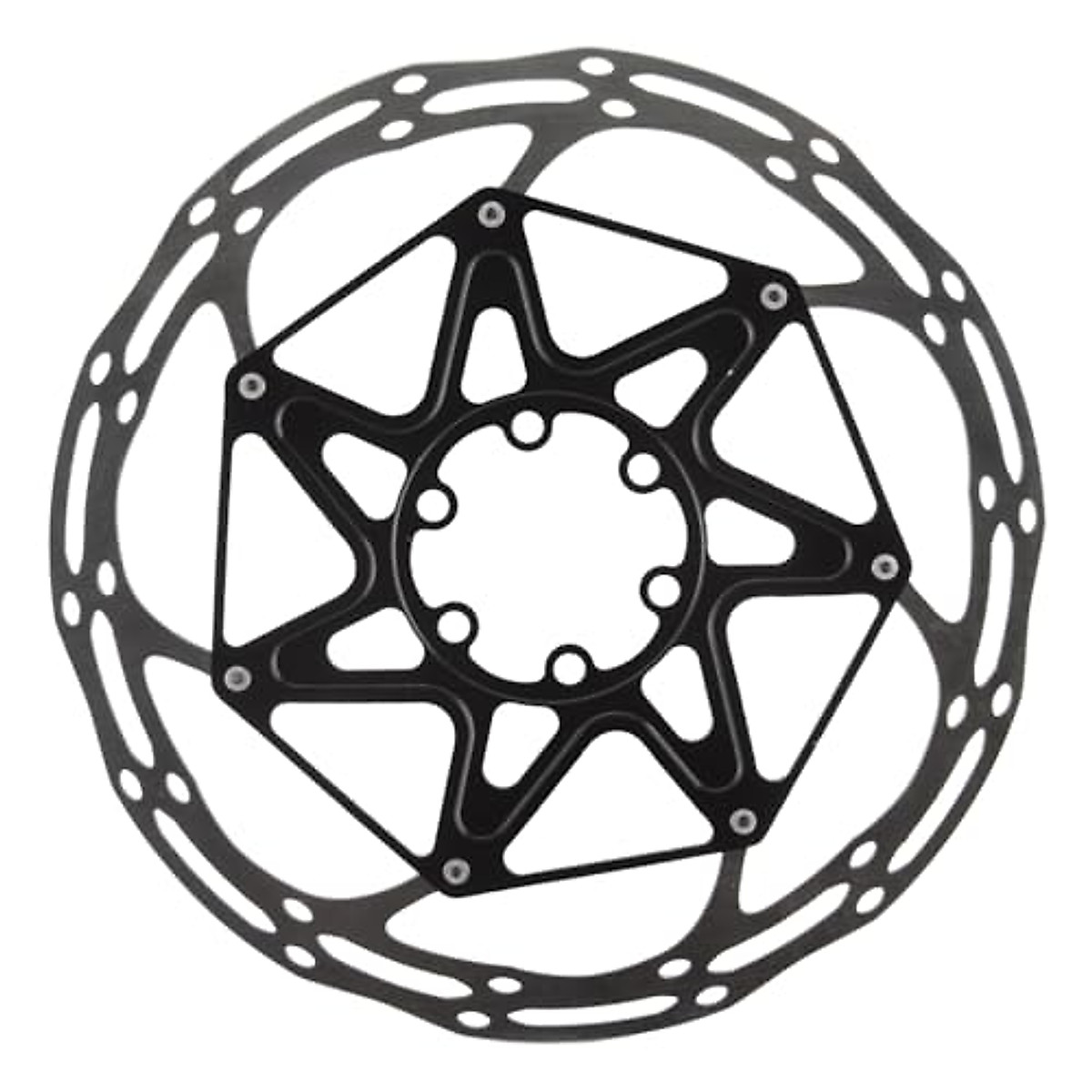 SRAM Rotor Centerline 2 Piece 180mm Black (includes Ti rotor bolts) Rounded