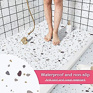 Peel & Stick Floor Tiles Stickers Flooring 12x12 inches 10 Pack (12x12 Inches, White, 10)