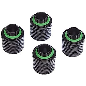 Corsair Hydro X Series Xf Compression 10/13mm (3/8"/ 1/2") ID/OD Fittings Four Pack, Black, Model Number: CX-9051002-WW