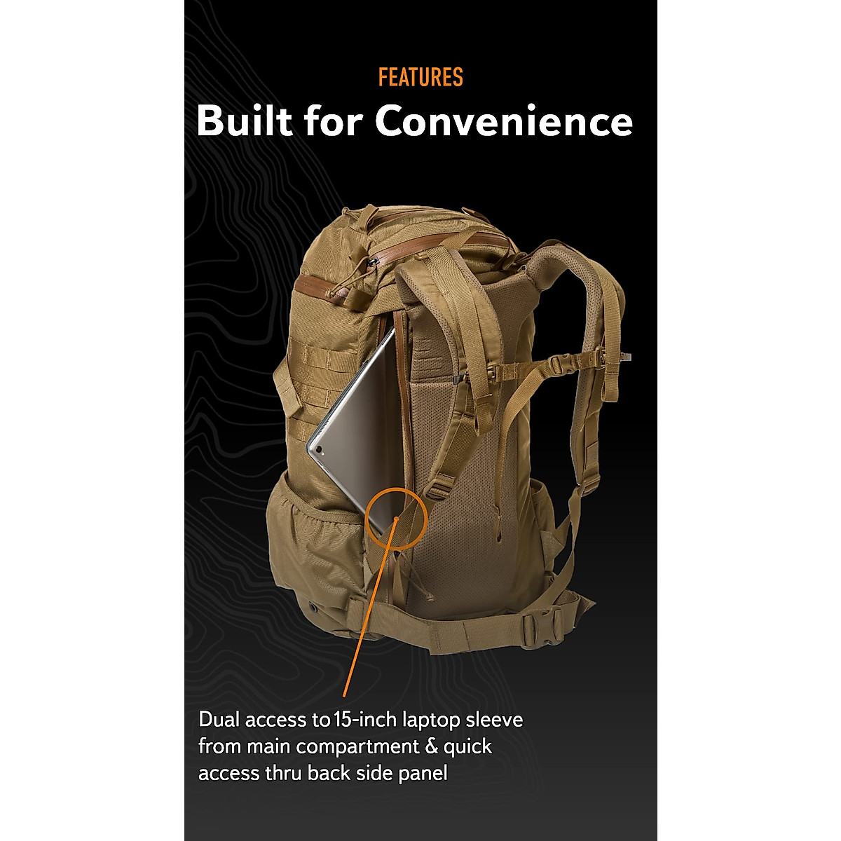 Mystery Ranch 2 Day Backpack - Tactical Daypack Molle Hiking Packs, Coyote, L/XL