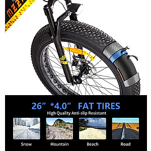 Katharina Shop Adults Electric Bike 750W Motor Fat Tire Electric Mountain Bicycle 48V Lithium Battery 7-Speed Snow Beach E-Bike Dirt Bicycles UL, Black