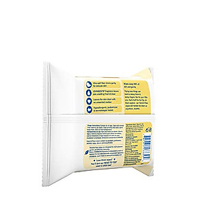 Johnson's Hand & Face Baby Sanitizing Cleansing Wipes for Travel and On-The-Go, No More Tears Formula, Paraben and Alcohol Free, 25 ct, Case of 4