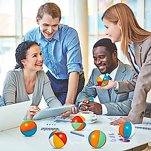 CLESDF Mini Beach Stress Balls, 9Pcs Rainbow Relief Stress Ball, Swimming Pool Game Toy Foam PU Balls for Hawaiian Beach Birthday Party Favor