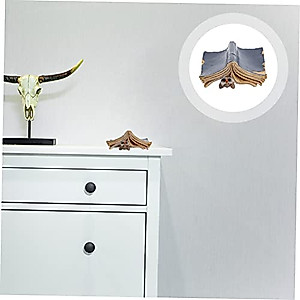 Abaodam Owl Ornament Doll House Book Shelf Desk Accessories Car Gifts Tabletop Owl Sculptures Terrarium Ornaments Miniature Book Figurine Desk Accessory Book Owl Ornament Resin Book Owl